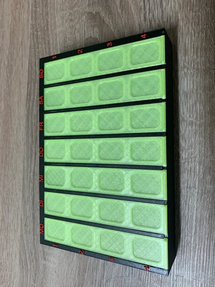 Pill Box 7x4, Pill Organiser, Tabletten Box by Leon.Reijnders ...