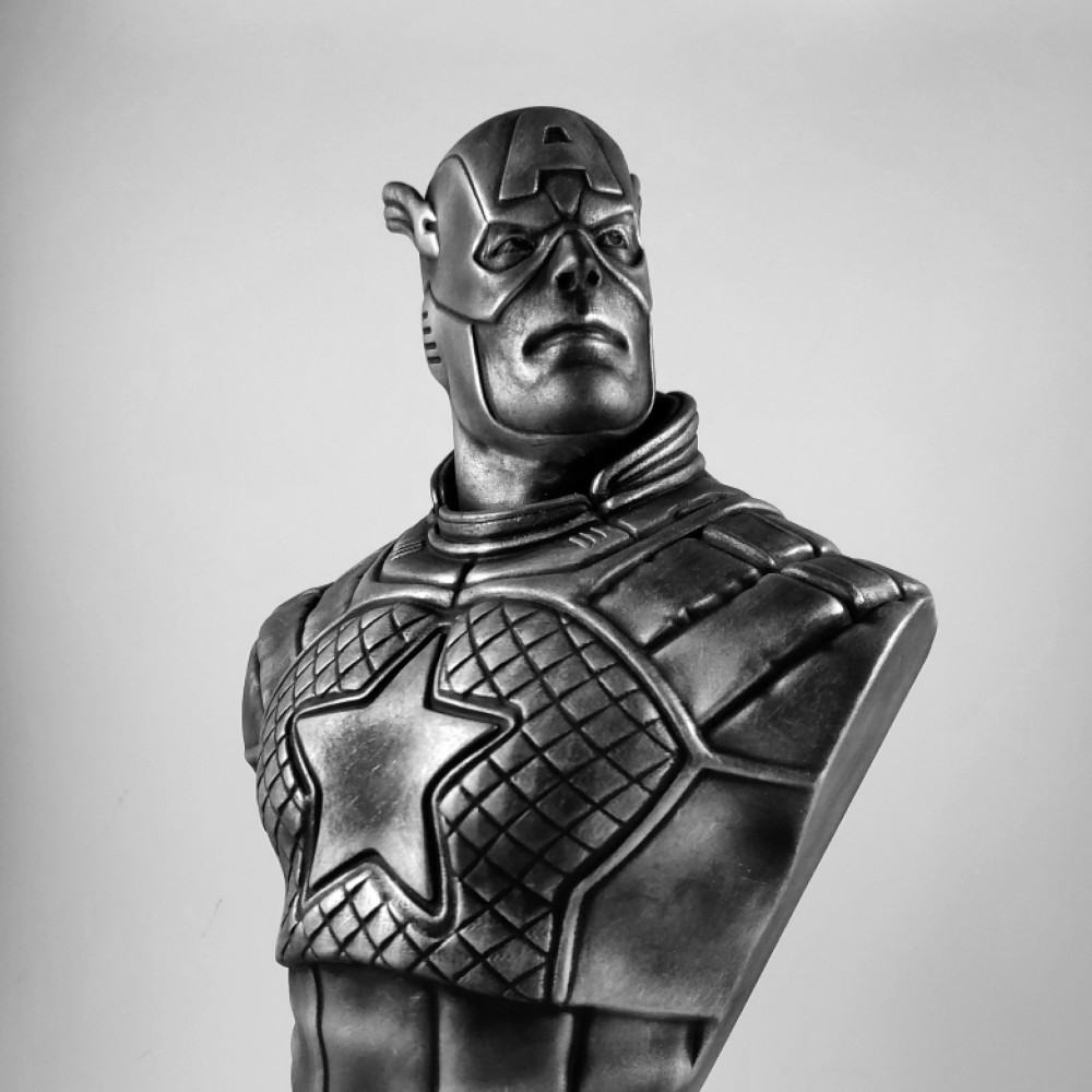 Captain American Bust (STL) by Eastman | Download free STL model ...