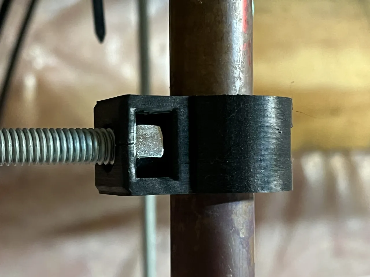 Pipe support clamp for 3/4in type L copper and 3/8in threaded rod by ...