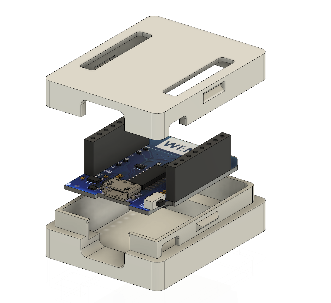 D1 Mini Esp8266 Snap Fit Case By Danielh Download Free Stl Model