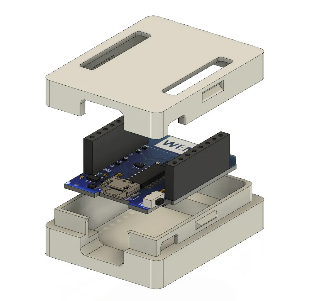 D1 Mini ESP8266 Snap-fit case by DanielH | Download free STL model ...