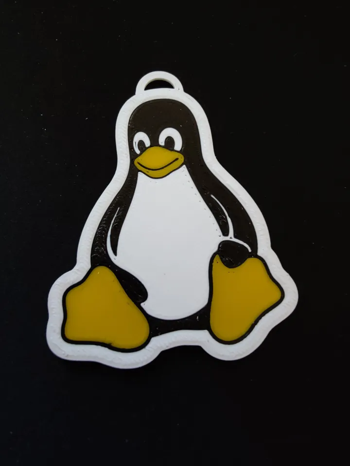 Tux Key Chain MMU by Fx137 | Download free STL model | Printables.com