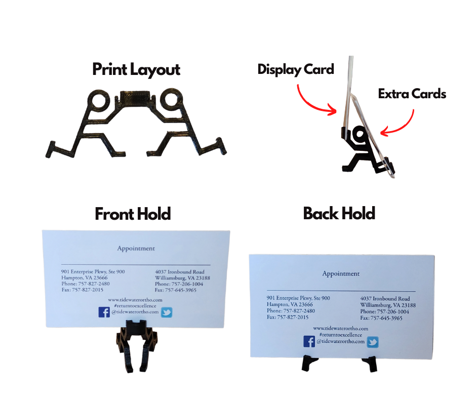 Stick Man Business Card Display (10 min print!) by BP | Download free ...