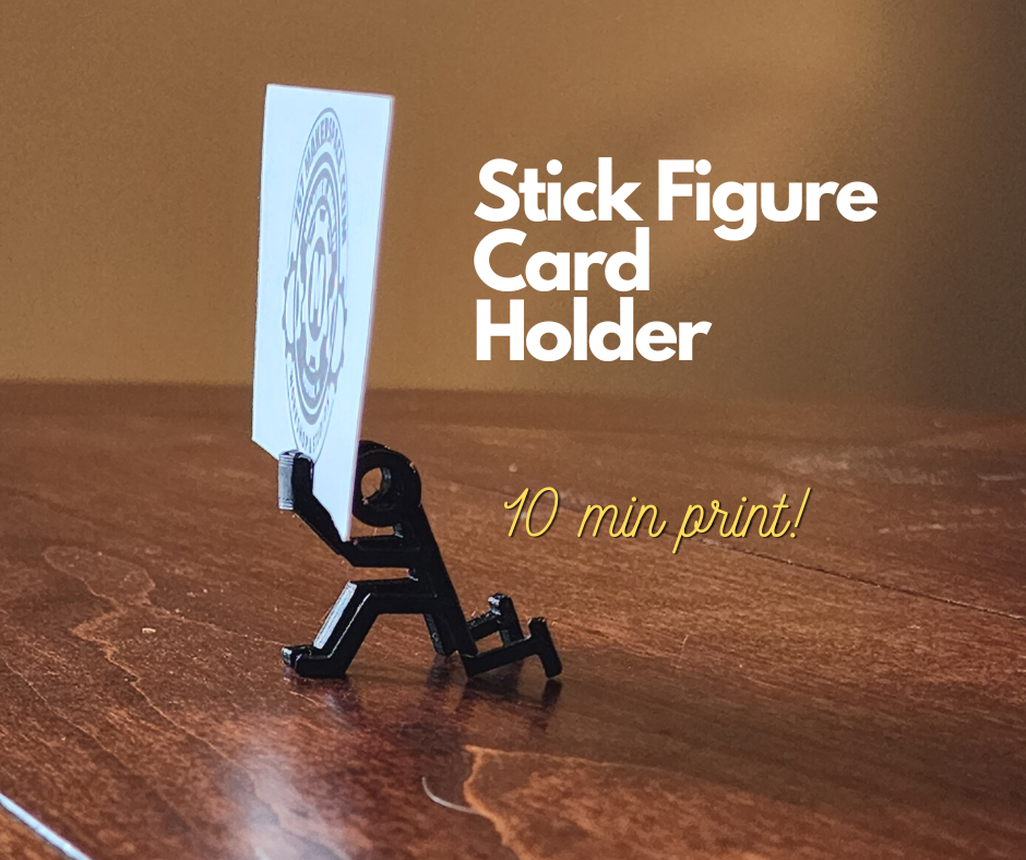 Stick Man Business Card Display (10 min print!) by BP | Download free ...