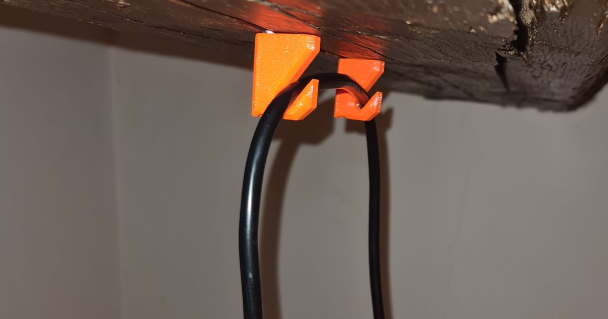 Ceiling cable holder by MatteMR | Download free STL model | Printables.com