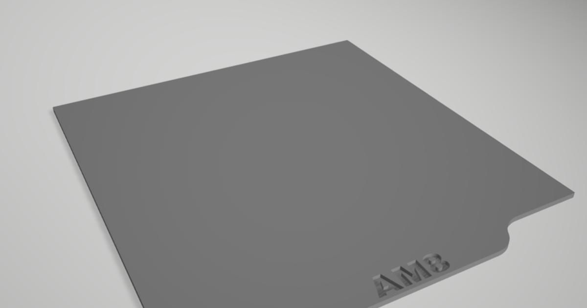 Anet AM8 custom build plate by 3DPrintBeginner | Download free STL ...