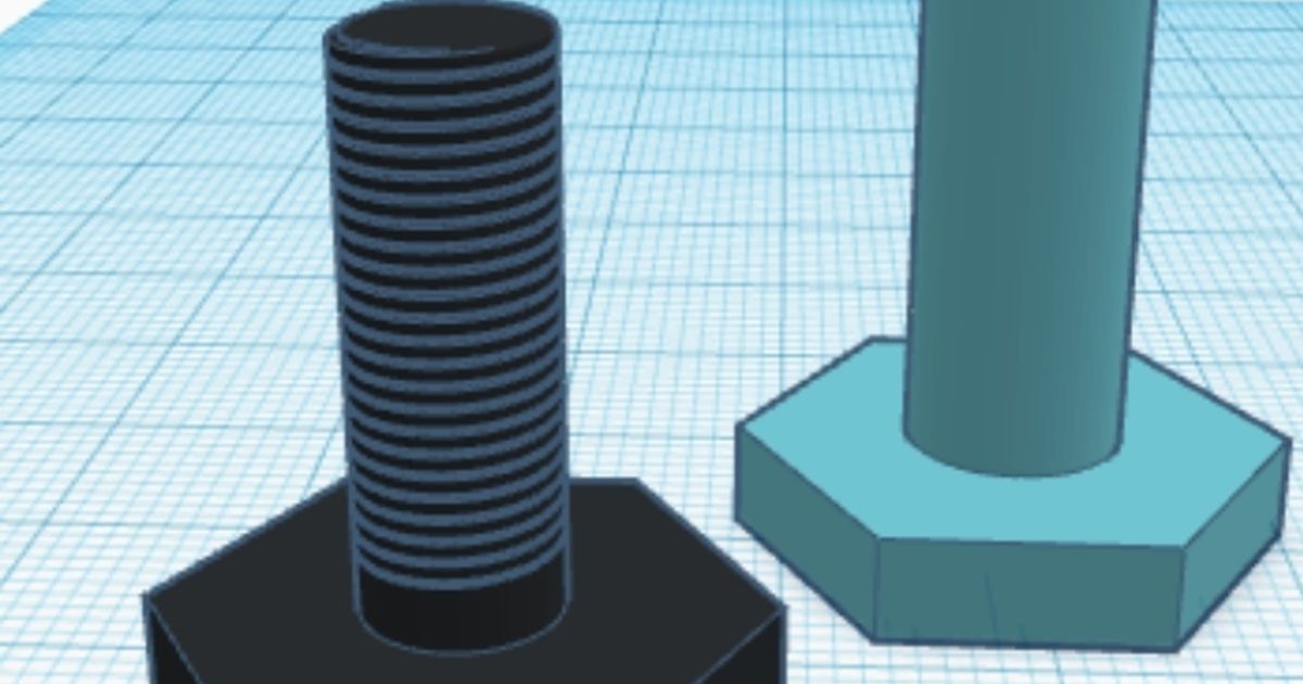 Nut and bolt by Shane Harlacker | Download free STL model | Printables.com