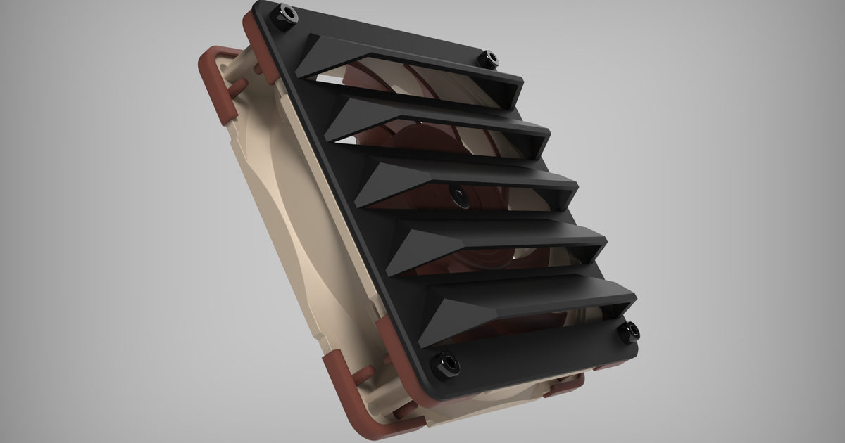 120mm Angular Louvre Fan Grill by The3Designer | Download free STL ...