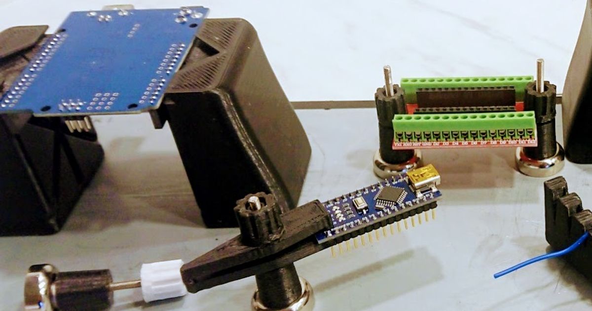 Magnetic PCB solder fixture for steel work plate by stockholmviews.com ...