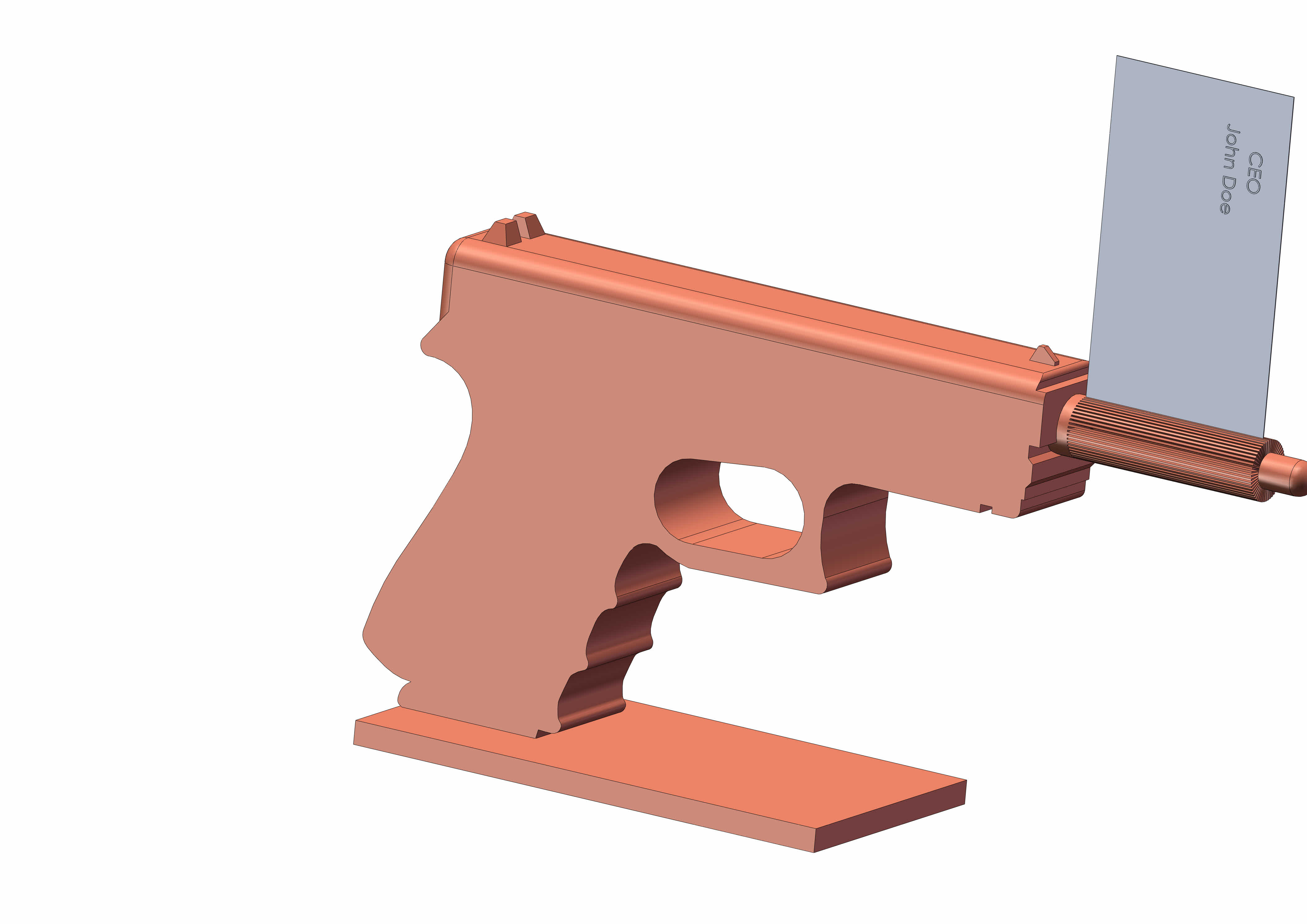 Business card pistol stand by Potato King | Download free STL model ...