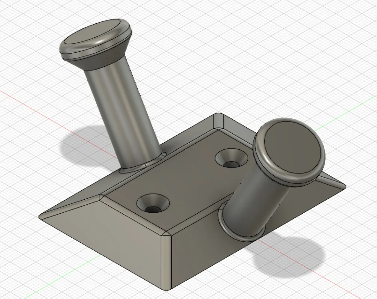 Double strong hook by fly | Download free STL model | Printables.com