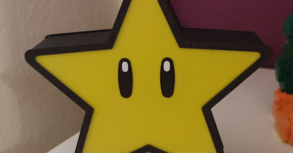 Super Mario Games Super Star Stern by Nick.96 | Download free STL model ...