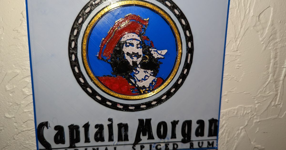 Captain Morgan Spiced Rum sign - beer sign by Nuvz | Download free STL ...