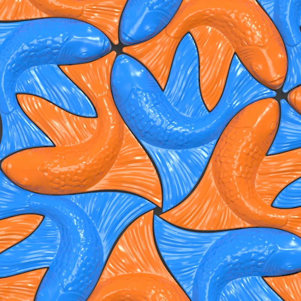 Escher fish by tkachmikhailo | Download free STL model | Printables.com