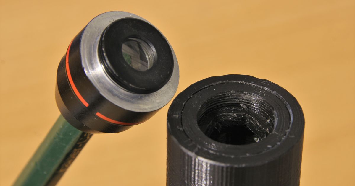 microscope lens adapter by Seemomster | Download free STL model ...