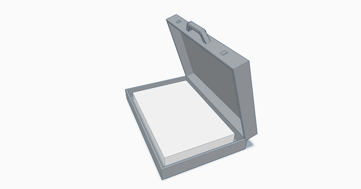 Briefcase Card Holder by Crocodino | Download free STL model ...