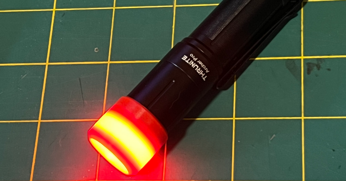 Thrunite Flashlight Red Light Filter Adaptor by Handy Handcrafts ...