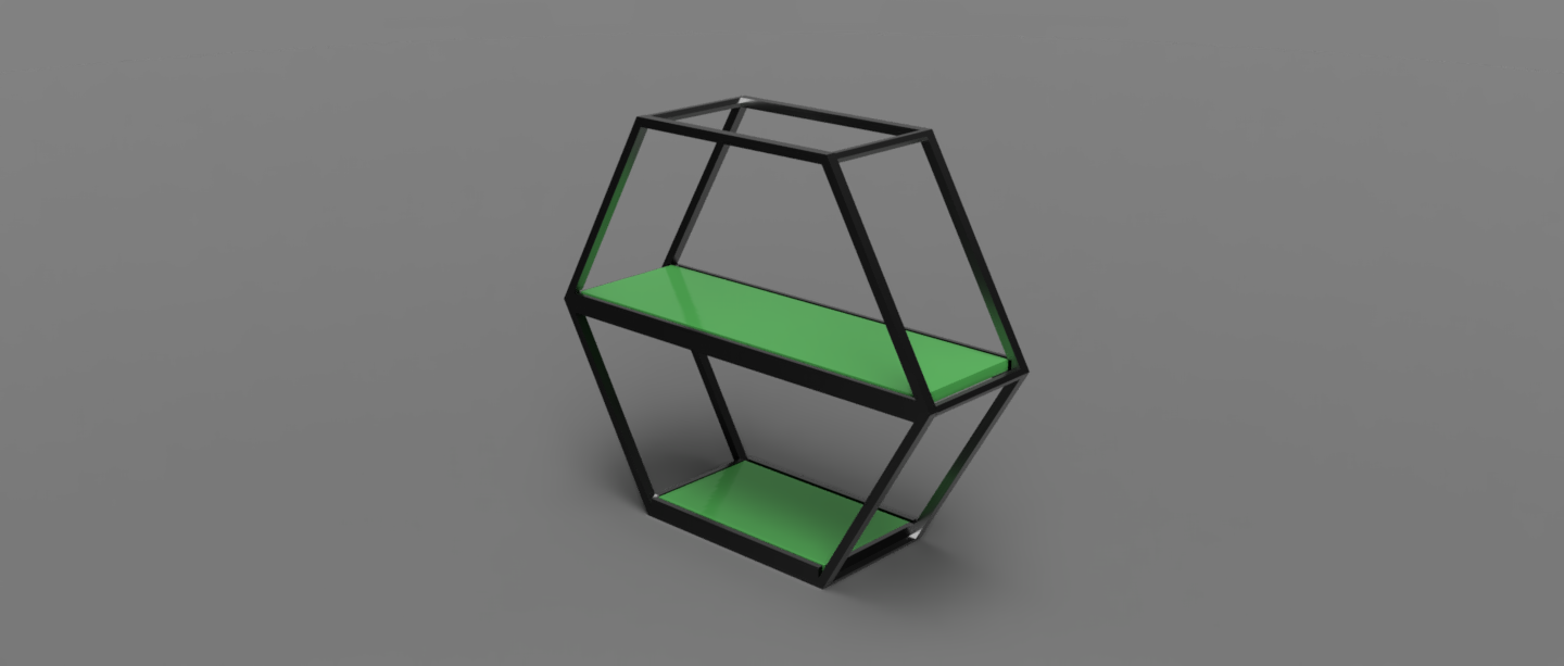 Shallow/Thin Hexagon Shelves by Prefectionist | Download free STL model ...
