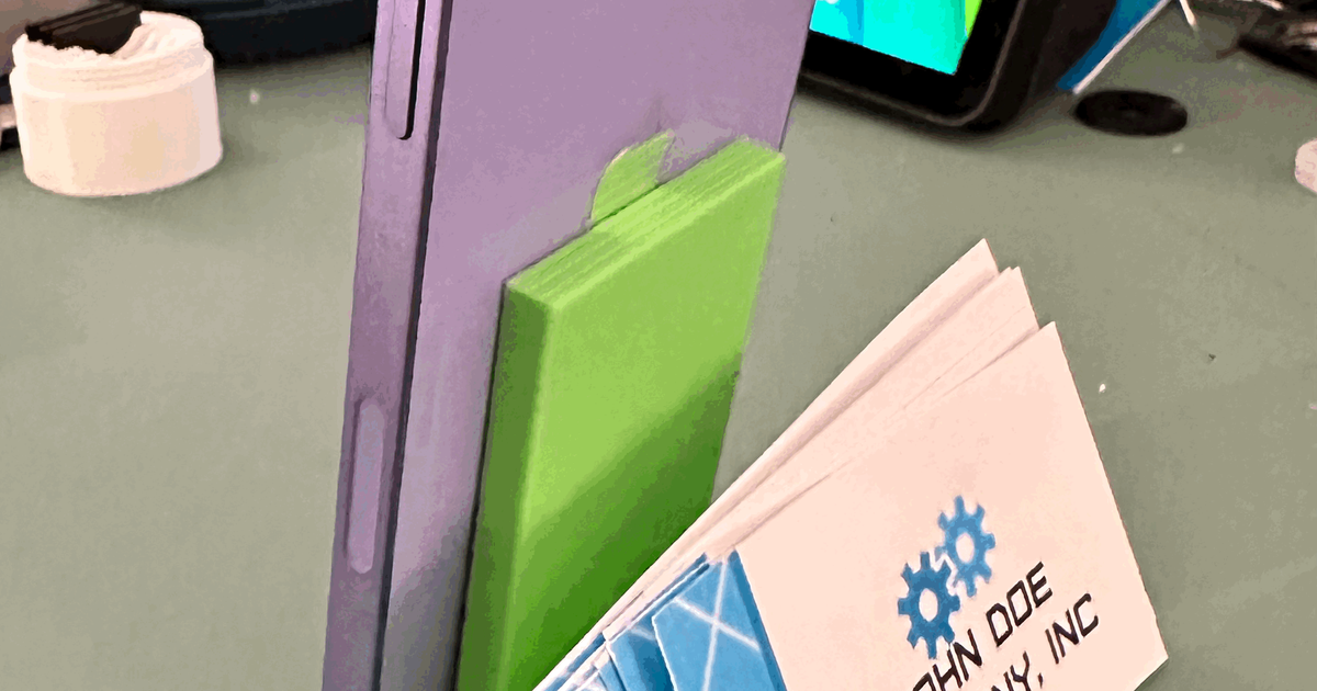 Phone Stand and Business Card Holder by DavidRK | Download free STL ...
