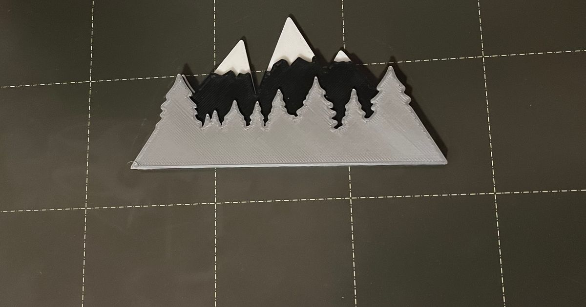 2D Mountains (3 colors) by LordOfBytes | Download free STL model ...