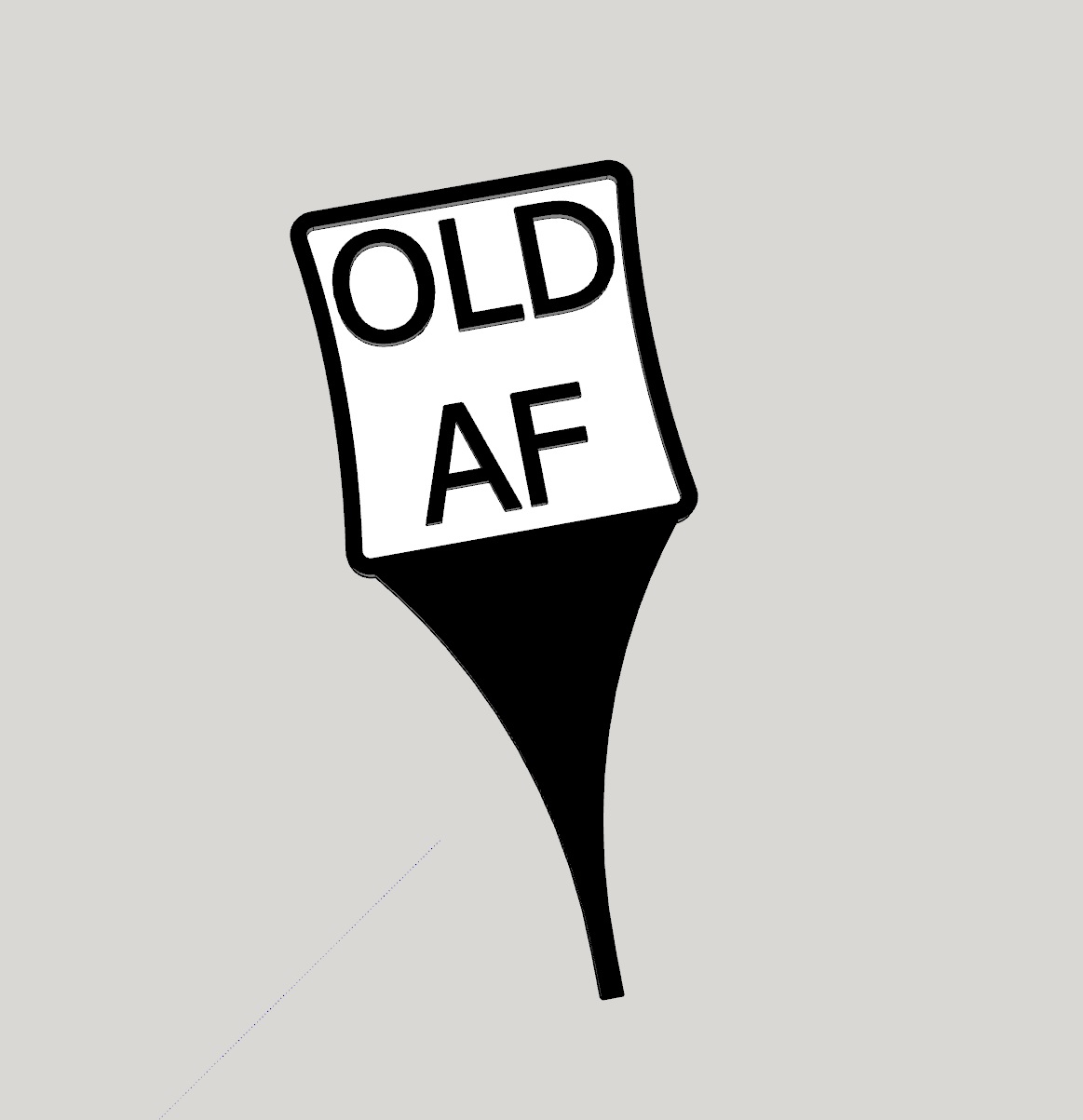 Cake Topper: Old AF by This is G | Download free STL model | Printables.com