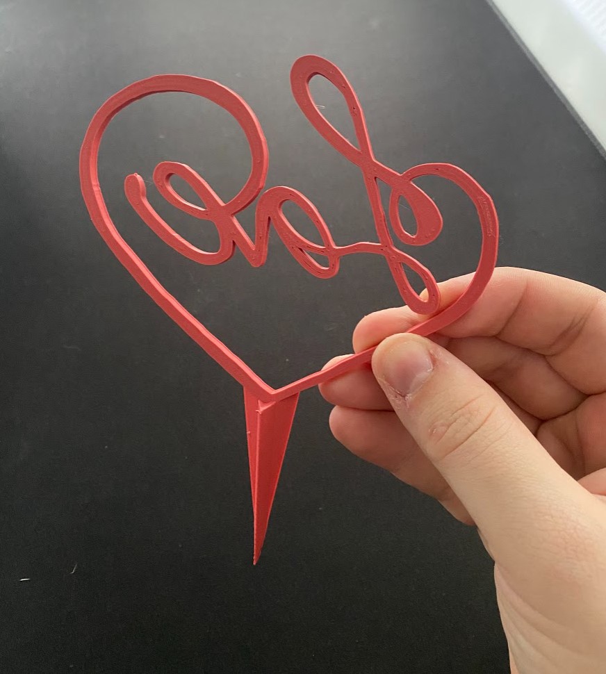 Love Heart Cake Topper by Titafubaki | Download free STL model ...