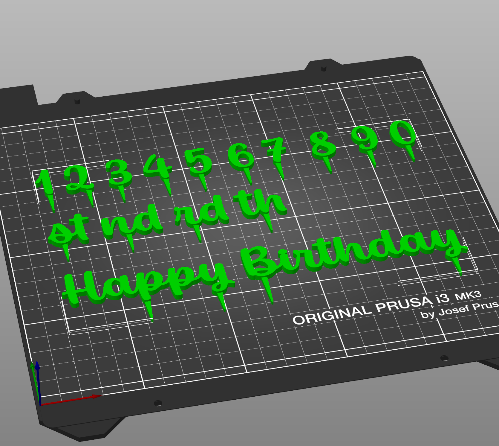 Happy Birthday, Numbers, Alphabet, Ordinals for Cake Toppers. Make any ...