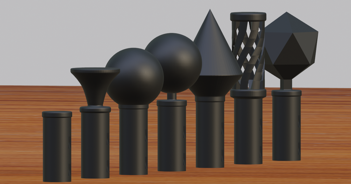 Curtain end cap collection by Dario A. R. | Download free STL model ...