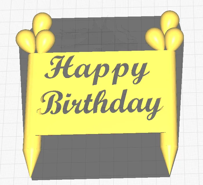 Birthday Banner with Balloons by jex7 | Download free STL model ...