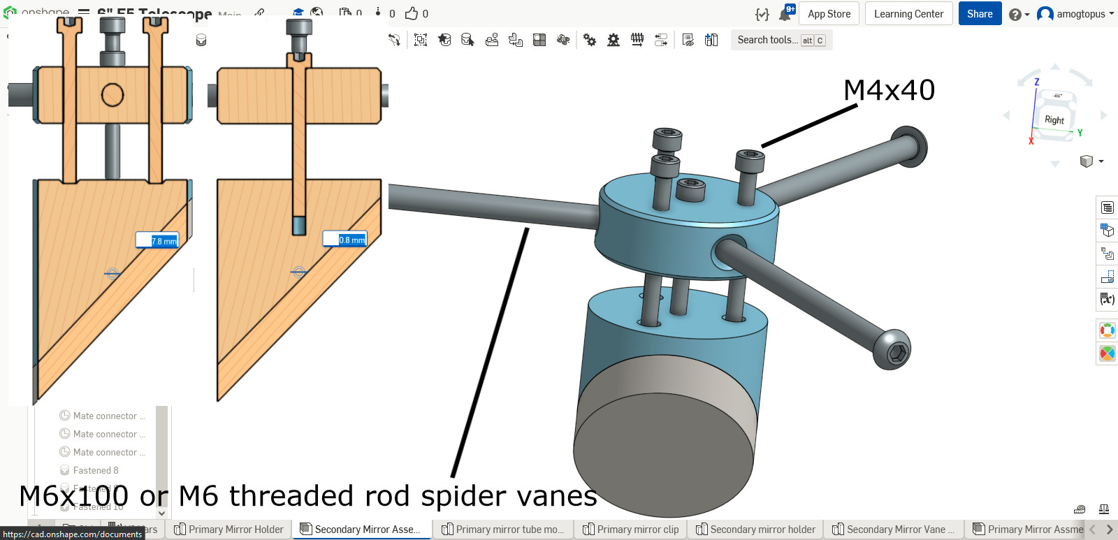 6" F5 Newtonian telescope by Waylon Gao | Download free STL model ...