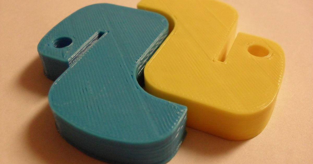 Python Logo Assembly by T3CHKOMMIE | Download free STL model ...