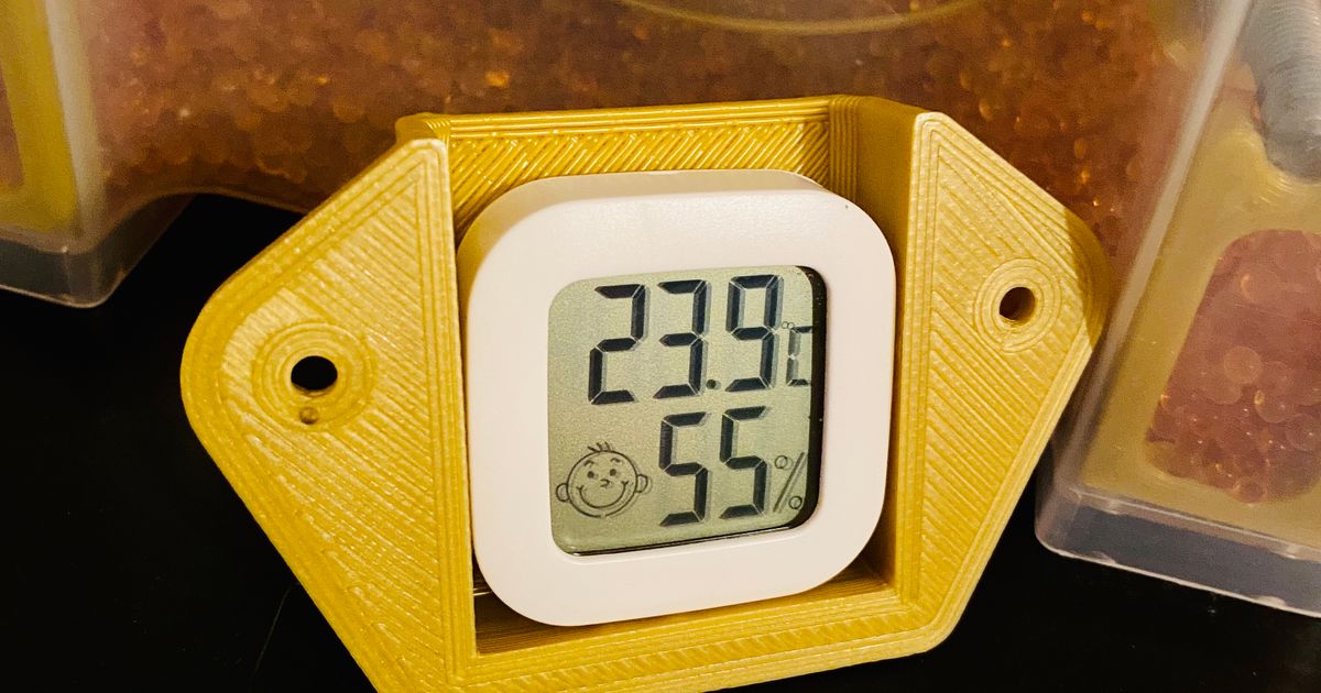 Hygrometer bracket for spool drybox by NiftyStudioMX | Download free ...