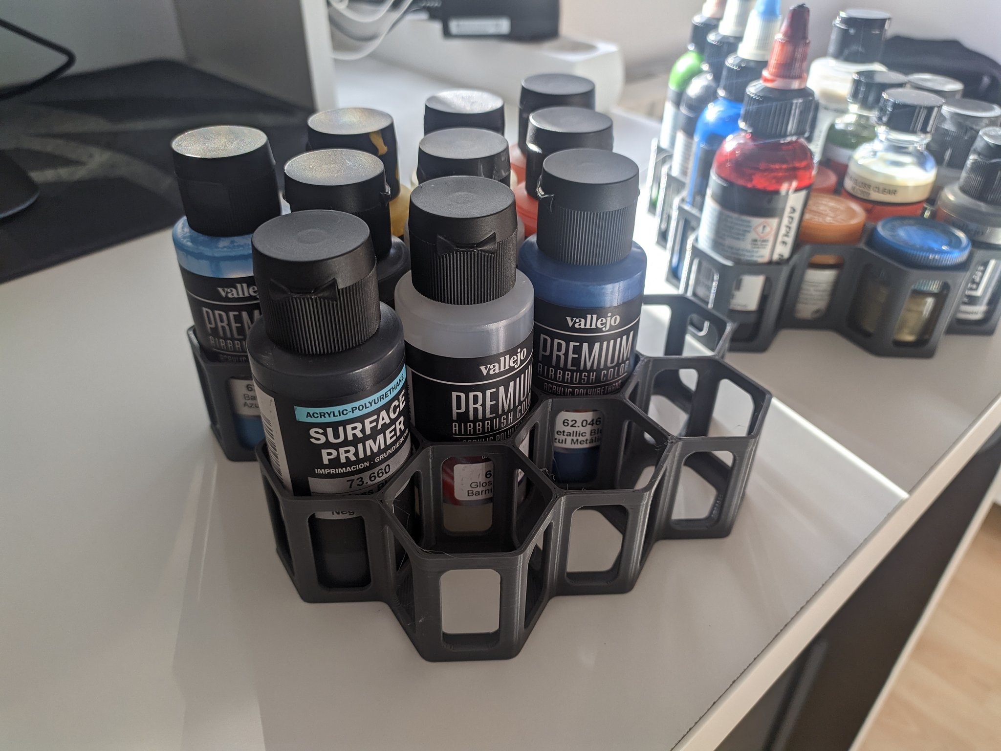 Hexagonal paint rack/organizer in 3 sizes by FairLightX8 | Download ...