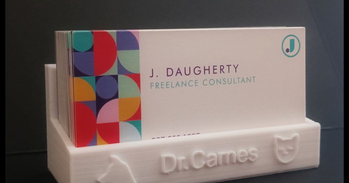 Wall Mountable Business Card Holder Design (Pet or non Pet Version!) by ...