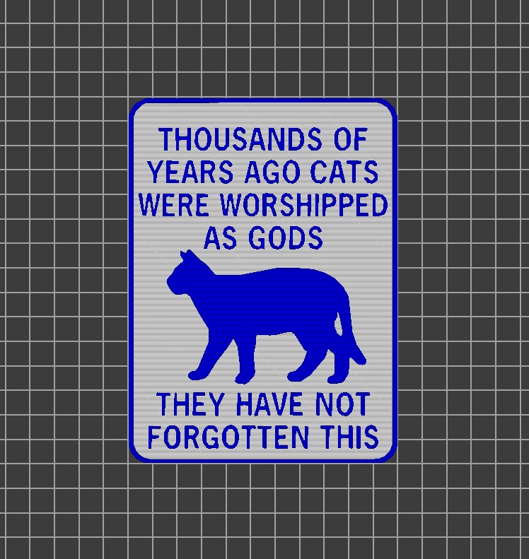 Fear of the cat wall sign by Luther | Download free STL model ...