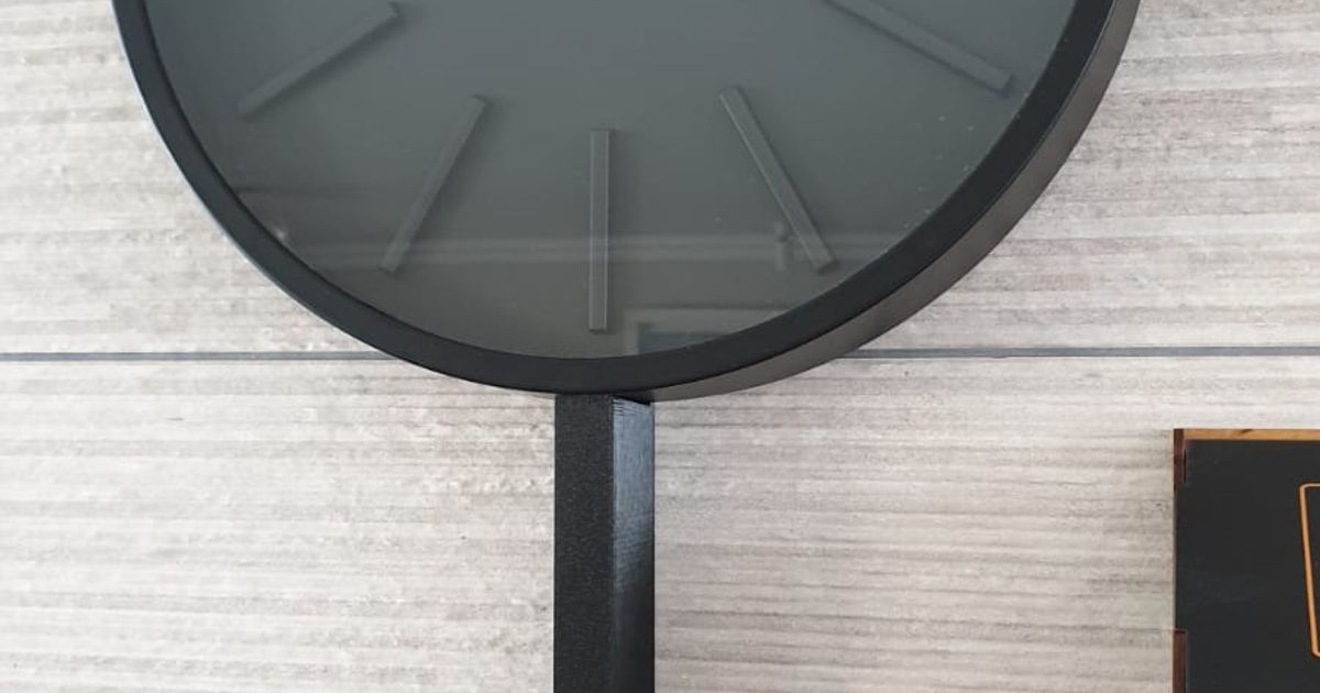 Wall clock stand (parametric cadquery) by NelisW | Download free STL ...