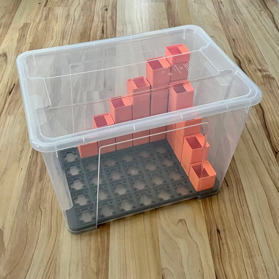 Gridfinity adapter for Ikea Samla box 22l by Akio | Download free STL model | Printables.com