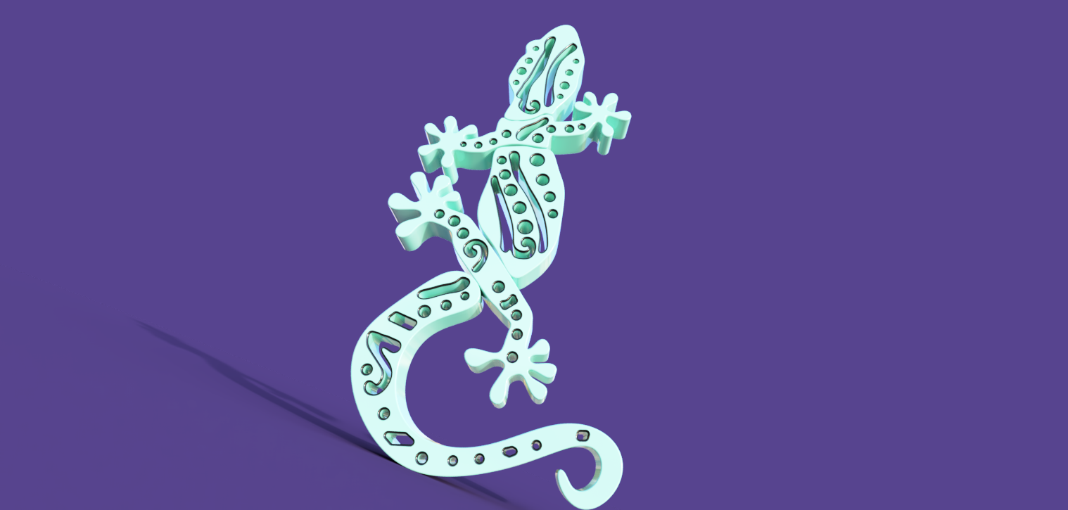 Wall art Gecko by Tabo | Download free STL model | Printables.com