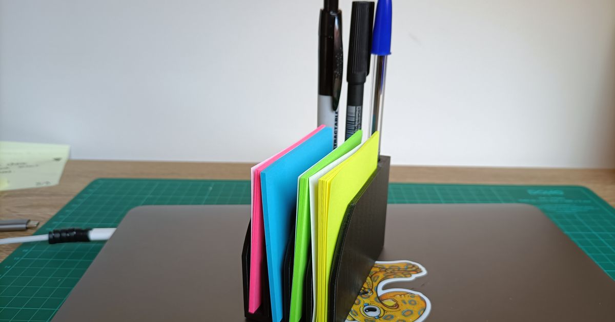 Post-it & pen organizer by Dani Bautista | Download free STL model ...