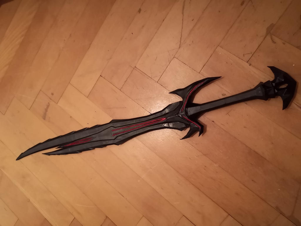Daedric Greatsword (Skyrim) for BIG PRINTING by DirAgAlok | Download ...
