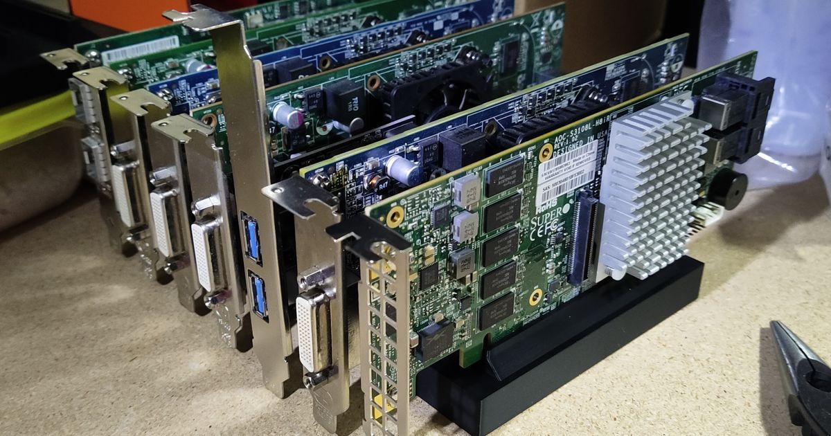 Storage base for PCIe cards by Tim Ropp | Download free STL model ...