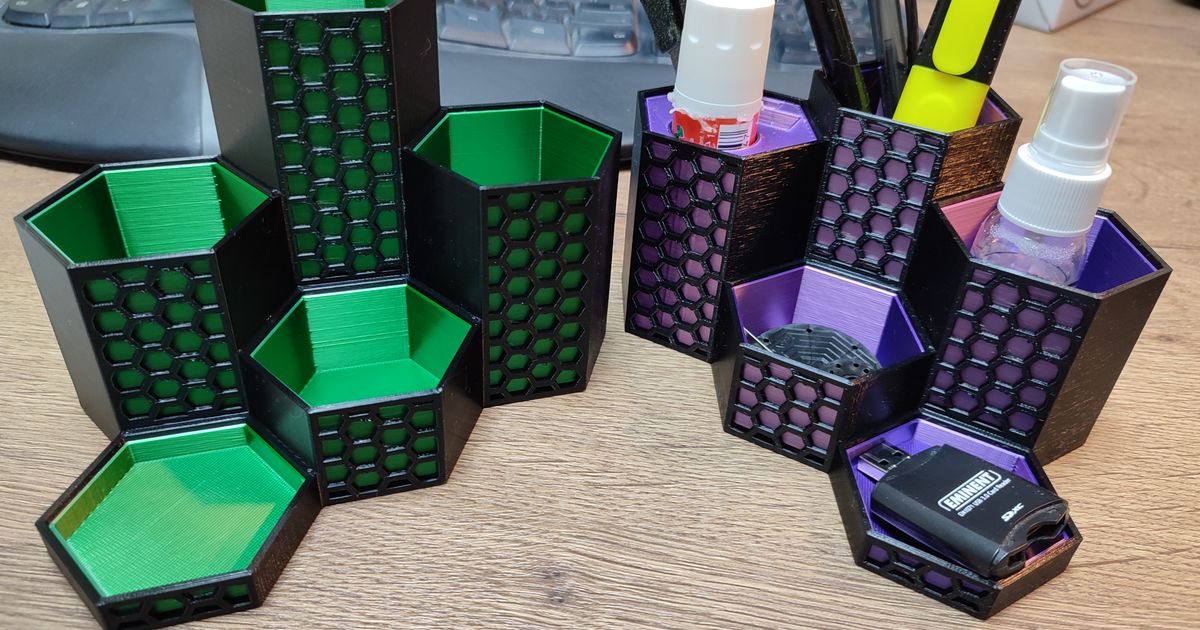 3rd Hexagonal tool organizer by kvlasblom | Download free STL model ...