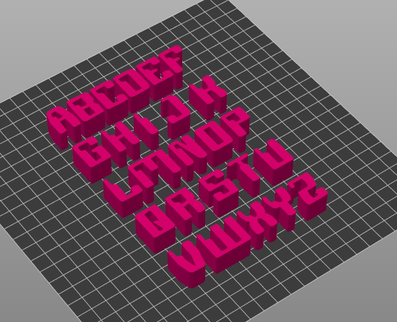 Robotic Font Set por Luther | Descargar modelo STL gratuito ...