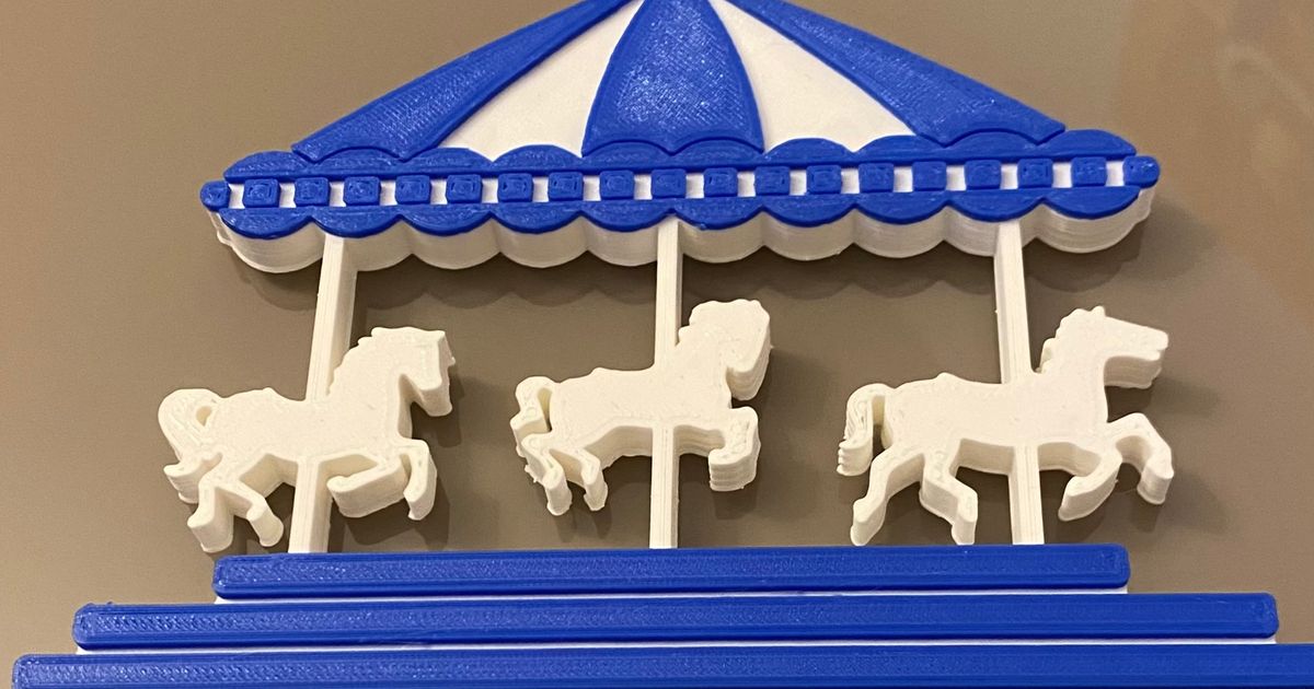 Carousel Cake Decoration by G 3D Maker | Download free STL model ...