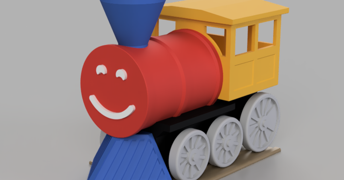 Smiley Train Centerpiece by grizzie17 | Download free STL model ...