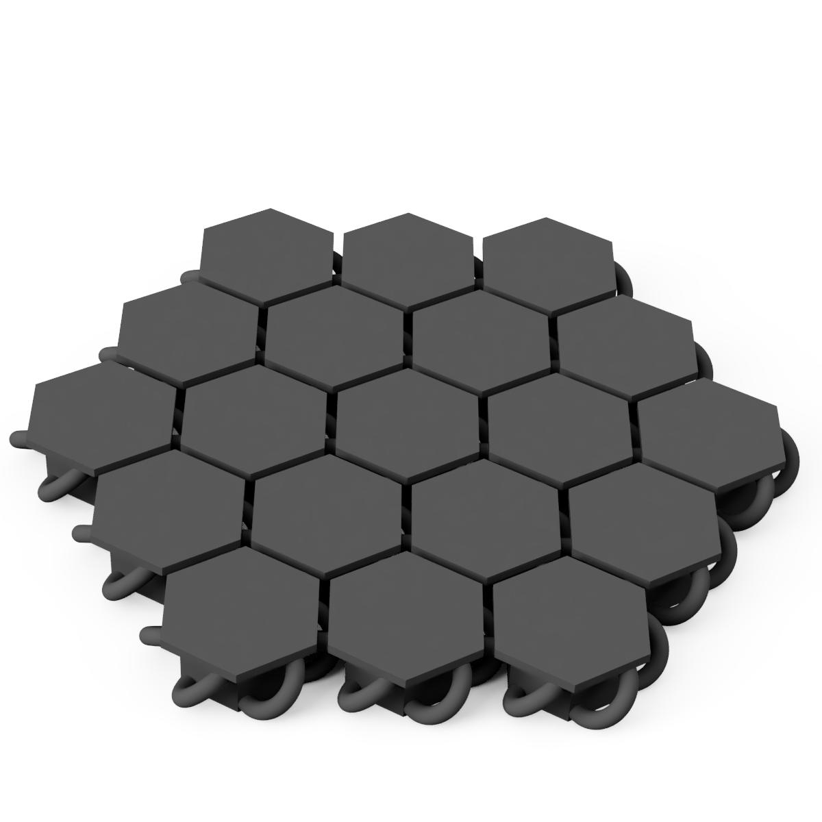 Hexagon Chainmail Coaster by ModularManiac | Download free STL model | Printables.com