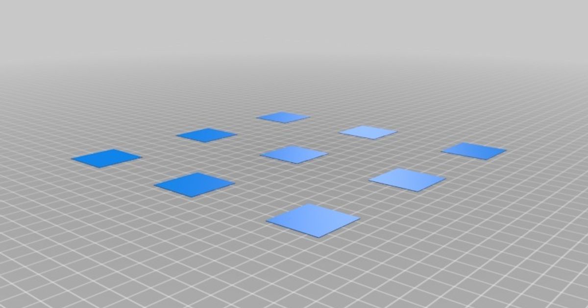 Bed level test (nine squares 30x30mm) by Boby | Download free STL model ...