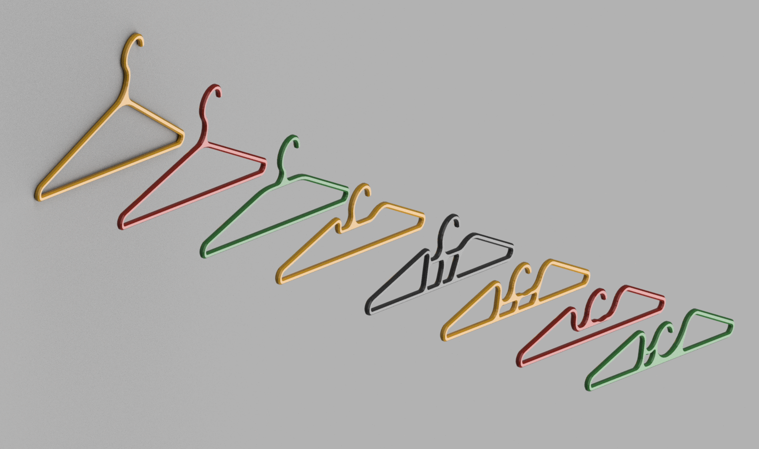 Space-saving clothes hangers models by Ljhtom (Javier Hernando ...