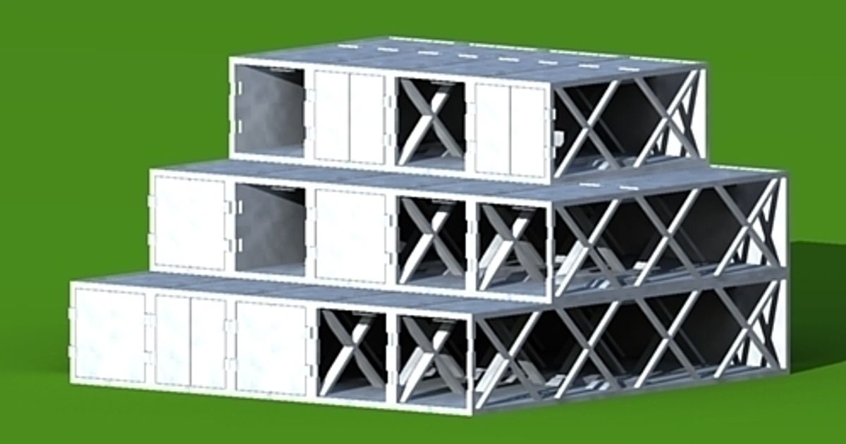 1 4 Inch Scale Shipping Container Models For Architectural Concepts By Sethmoser Download Free