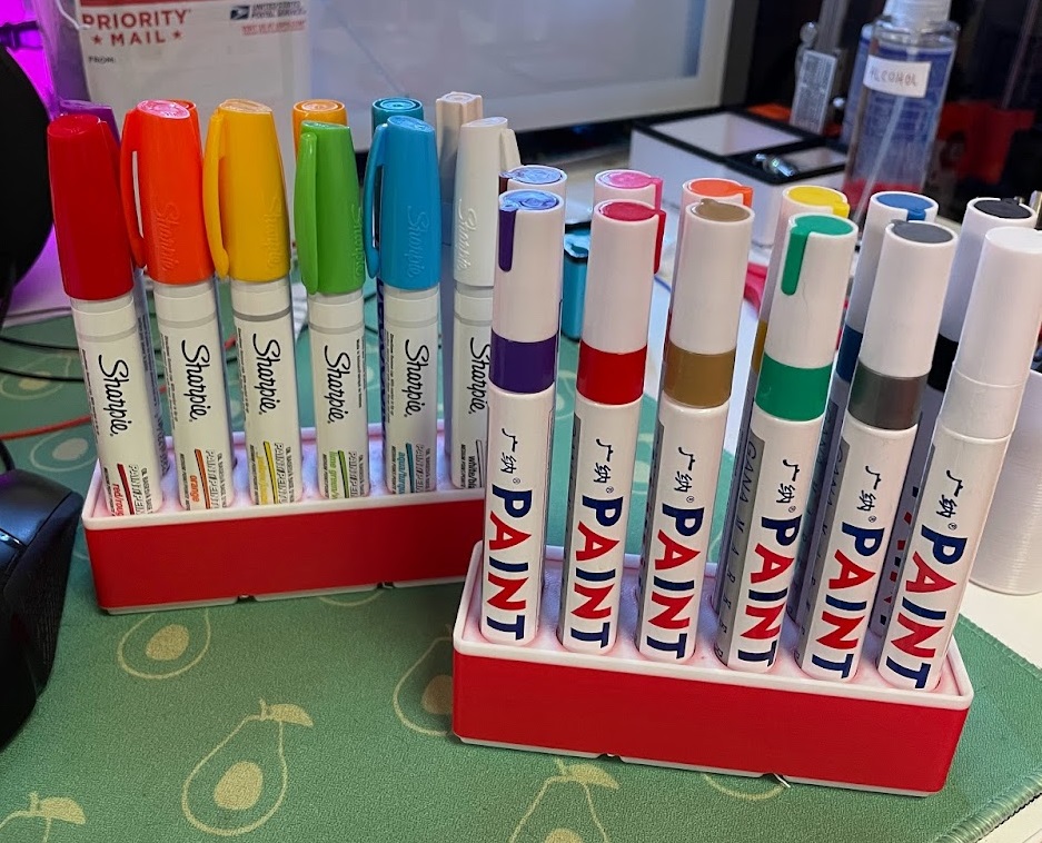 Gridfinity 12x Paint Pen Holder - 1x3 by plomdawg | Download free STL ...